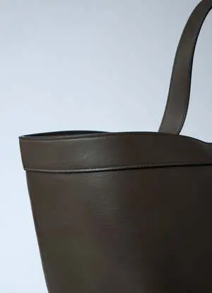 Saint Laurent Large Y-shaped Leather Tote Bag - Brown