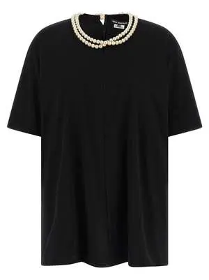 Junya Watanabe Pearl Necklace T-shirt - Black