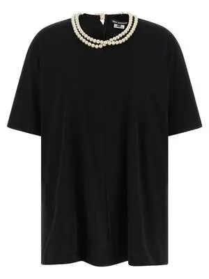 Junya Watanabe Pearl Necklace T-shirt - Black