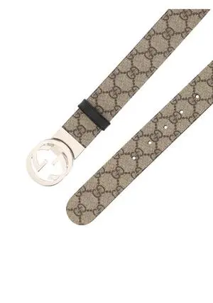 Gucci Gg Monogram Belt - Brown