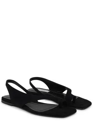 TOTEME Suede Sandal - Black