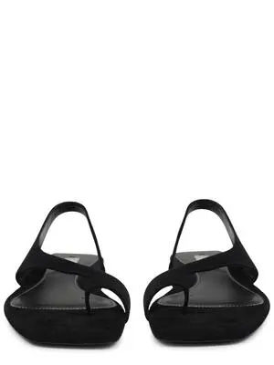 TOTEME Suede Sandal - Black