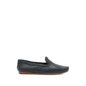 Dragon Diffusion Woven Leather Loafers - Blue