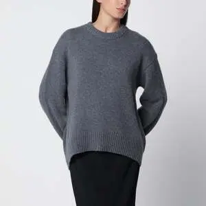 LISA YANG Noor Cashmere Crewneck Sweater - Gray
