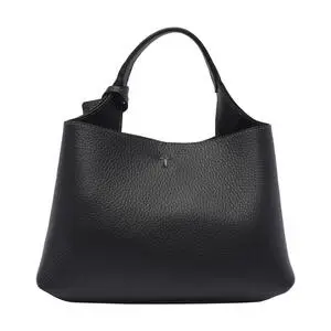TOD'S Micro Leather Handbag With T Timeless Logo - Black