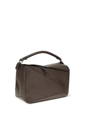 Loewe Large Puzzle Handbag In Garnet Calfskin