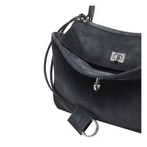 Balenciaga Small Suede Rodeo Handbag - Gray