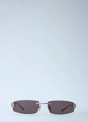 Balenciaga Gossip Rectangle Sunglasses - Silver