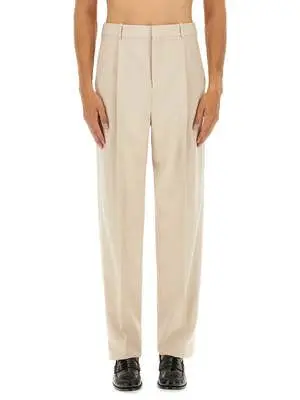Saint Laurent Light Wool Pants - Cream