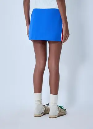 Miu Miu Logo Motif Mini Skirt