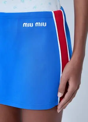 Miu Miu Logo Motif Mini Skirt