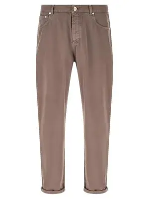 Brunello Cucinelli BRUNELLO CUCINELLI Five-Pocket Pants Brown