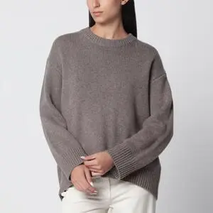 LISA YANG Noor Crew-neck Cashmere Sweater In Truffle - Brown