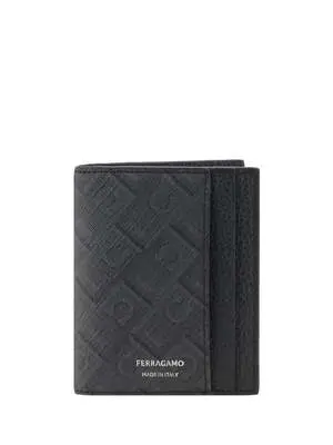 FERRAGAMO Leather Cardholder - Black