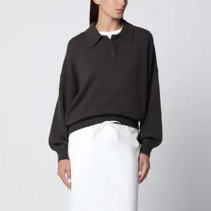 LISA YANG Dark Green Etta Cashmere Sweater - Gray