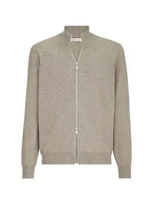 Brunello Cucinelli Cashmere Zipped Cardigan - Multicolor