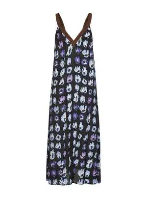 Prada Printed Viscose Midi Dress - Multicolor