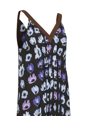 Prada Printed Viscose Midi Dress - Multicolor