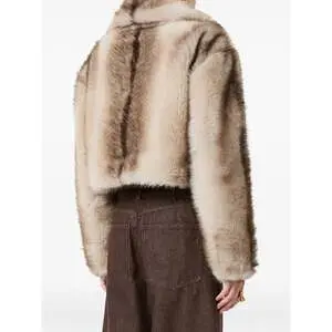 Sportmax Jackets Faux Fur & Shearling Jackets - Brown