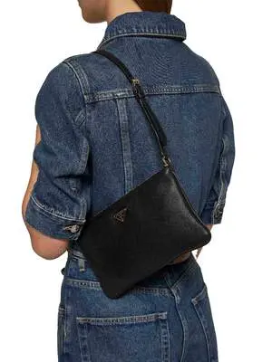 Prada Borse Black Shoulder Bag - Multicolor
