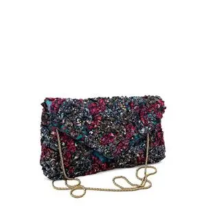 Dries Van Noten Fabric Clutch Bag - Blue