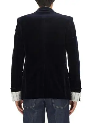 Gucci Regular Fit Velvet Blazer