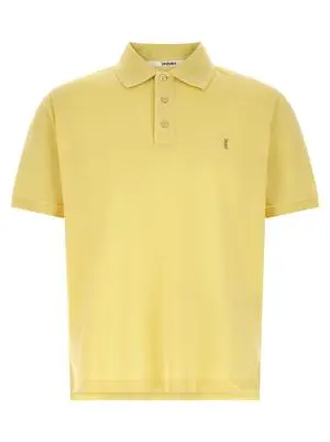 Saint Laurent Embroidered Polos For Men