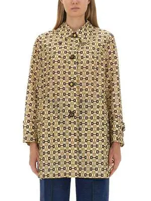 Gucci Horsebit Print Coat - Multicolor
