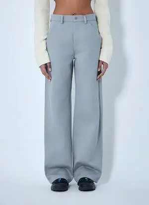 RIER Wide-leg Tailored Trousers - Gray