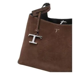 TOD'S Micro Leather Handbag With T Timeless Charm
