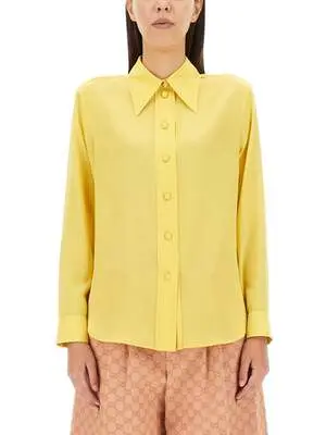 Gucci Crepe De Chine And Silk Shirt - Yellow