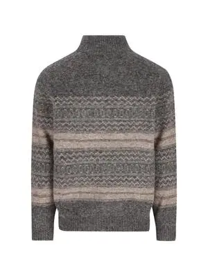Brunello Cucinelli Wool Zipped Cardigan - Multicolor