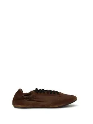 Prada Collapse Sneakers In Re-nylon And Suede - Brown