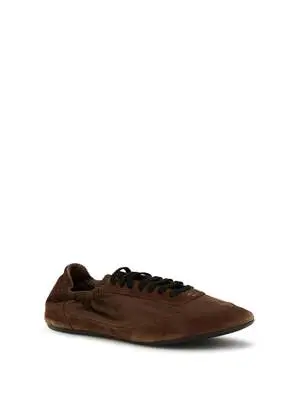 Prada Collapse Sneakers In Re-nylon And Suede - Brown
