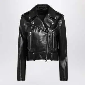 Balenciaga Leather Biker Jacket - Black