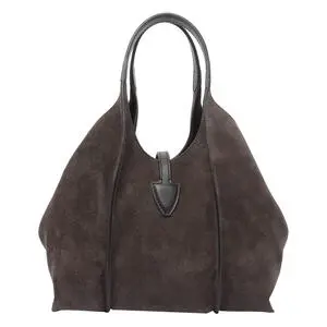 TOD'S Suede T Timeless Shopping Bag - Brown
