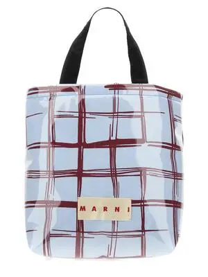 Marni Marni Men Coated Canvas Tote Bag Blue
