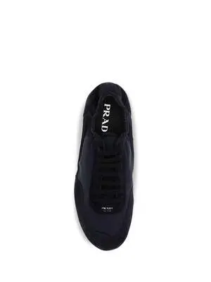 Prada Collapse Sneakers In Re-nylon And Suede - Blue