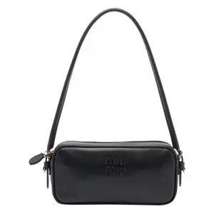 Miu Miu Logo Shoulder Bag - Black