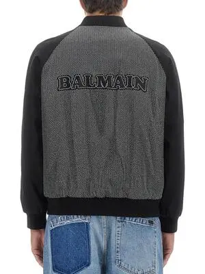 Balmain Bomber Jacket With Logo