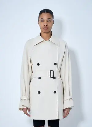 TOTEME Double-breasted Cotton Trench Coat - Multicolor