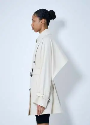 TOTEME Double-breasted Cotton Trench Coat - Multicolor