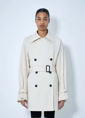 TOTEME Double-breasted Cotton Trench Coat - Multicolor