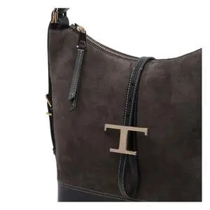 TOD'S Small Suede T Timeless Backpack And Shoulder Bag
