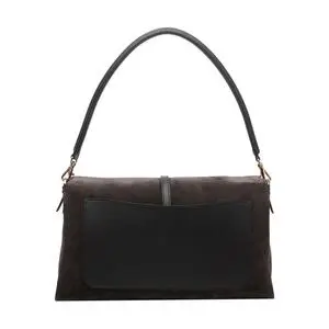 TOD'S Small T Timeless Flap Suede Shoulder Bag