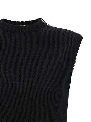 Max Mara Mxsvolto Cropped Sweater - Black