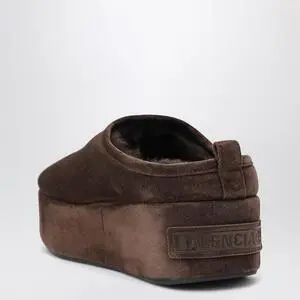 Balenciaga Espresso Alaska Soft Platform Clogs