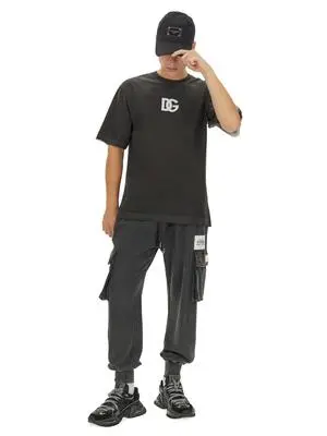 Dolce & Gabbana Jogging Pants With Logo - Gray