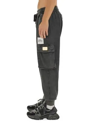 Dolce & Gabbana Jogging Pants With Logo - Gray