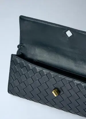 Bottega Veneta Long Andiamo Clutch - Black